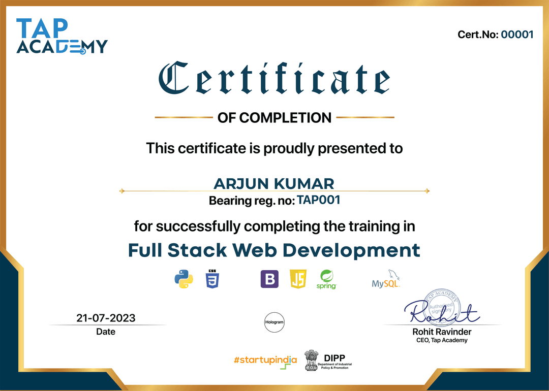 Tap Academy | Get Full Stack Developer Course